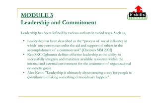 TQM Tutorials - Leadership and Commitment | PDF