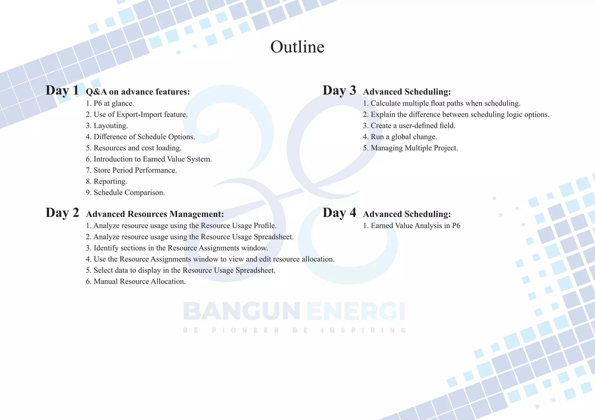 Primavera P6 Advance - Bangun Energi - Batch 5 | PDF