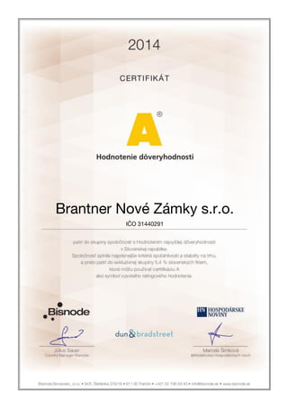 Certifikat A | PDF