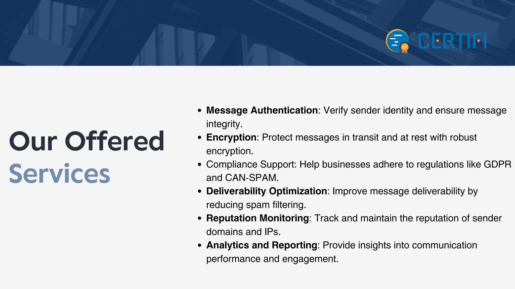 Empowering Digital Messaging Security - Certifi | PPT