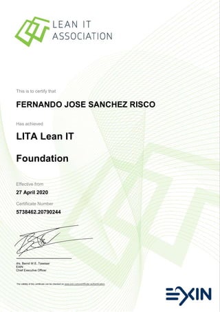 Certif LEAN IT Foundation Certif LEAN IT Foundation | PDF