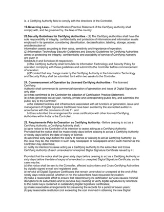 Certifying authorities rules 2000 | DOC | Computing | Technology ...