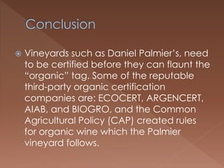 Certifying Organic Wine | PPTX