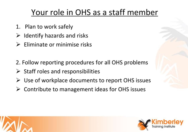 OSH in the Sport, Fitness and Recreation industry | PPTX | Medical Health