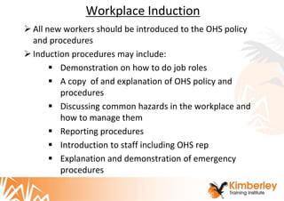 OSH in the Sport, Fitness and Recreation industry | PPTX