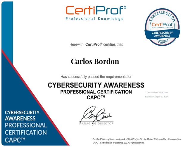 -Cybersecurity Awareness Professional Certificate | PDF