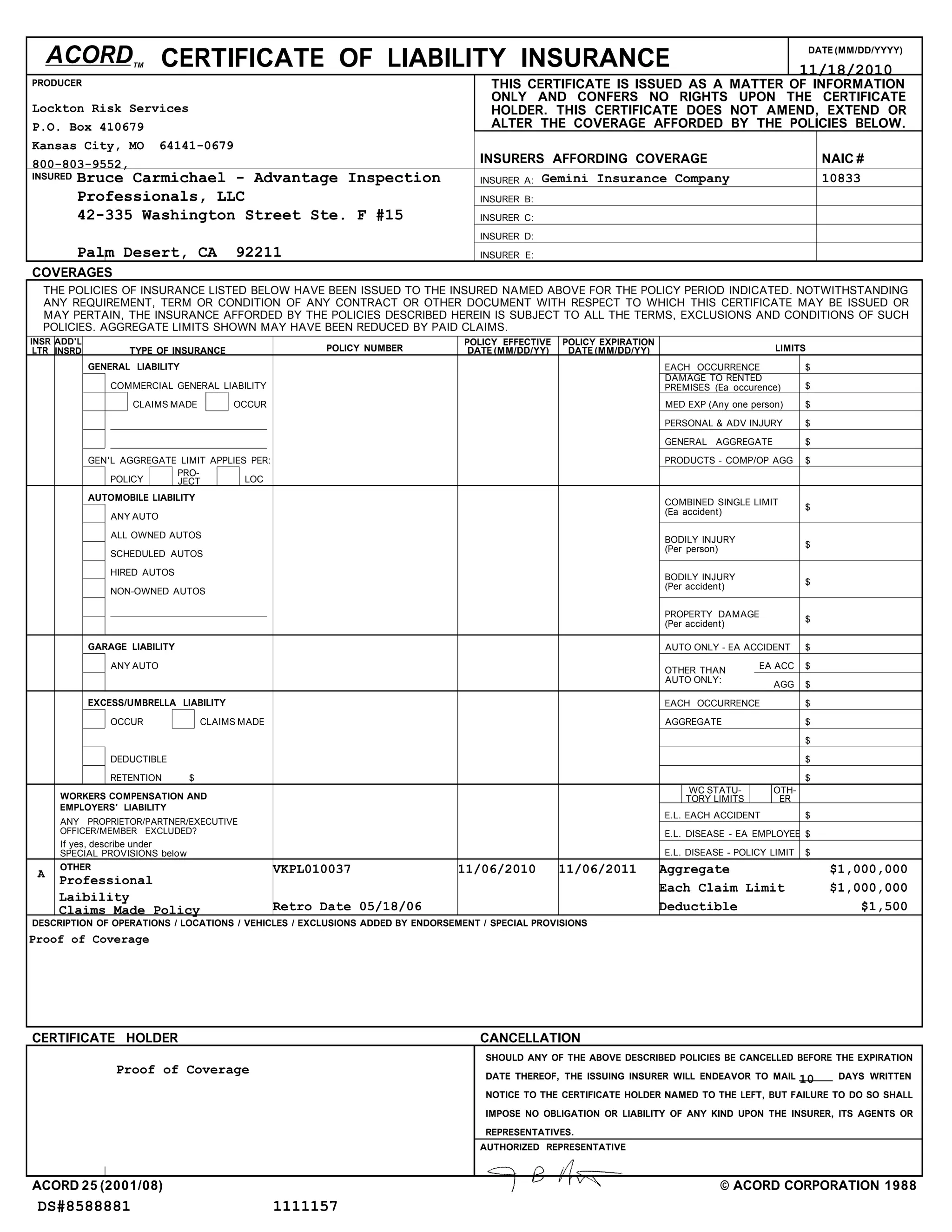 Cert proof of_coverage_8588881 | PDF