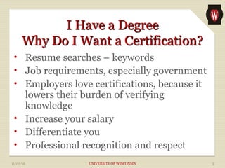 Demystifying Professional Certifications | PPT