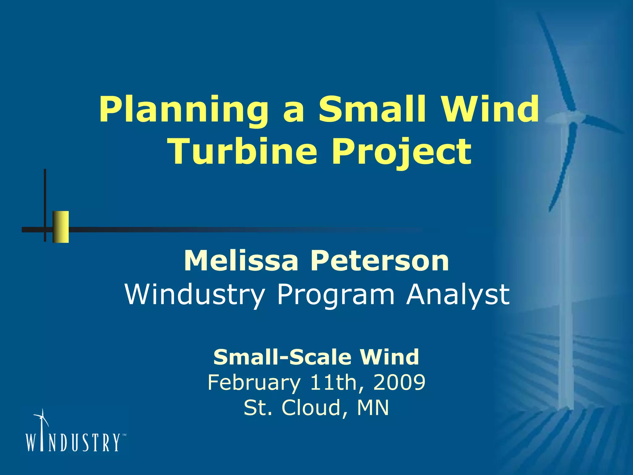 Planning a Small Wind Turbine Project | PDF