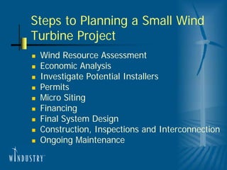 Planning a Small Wind Turbine Project | PDF