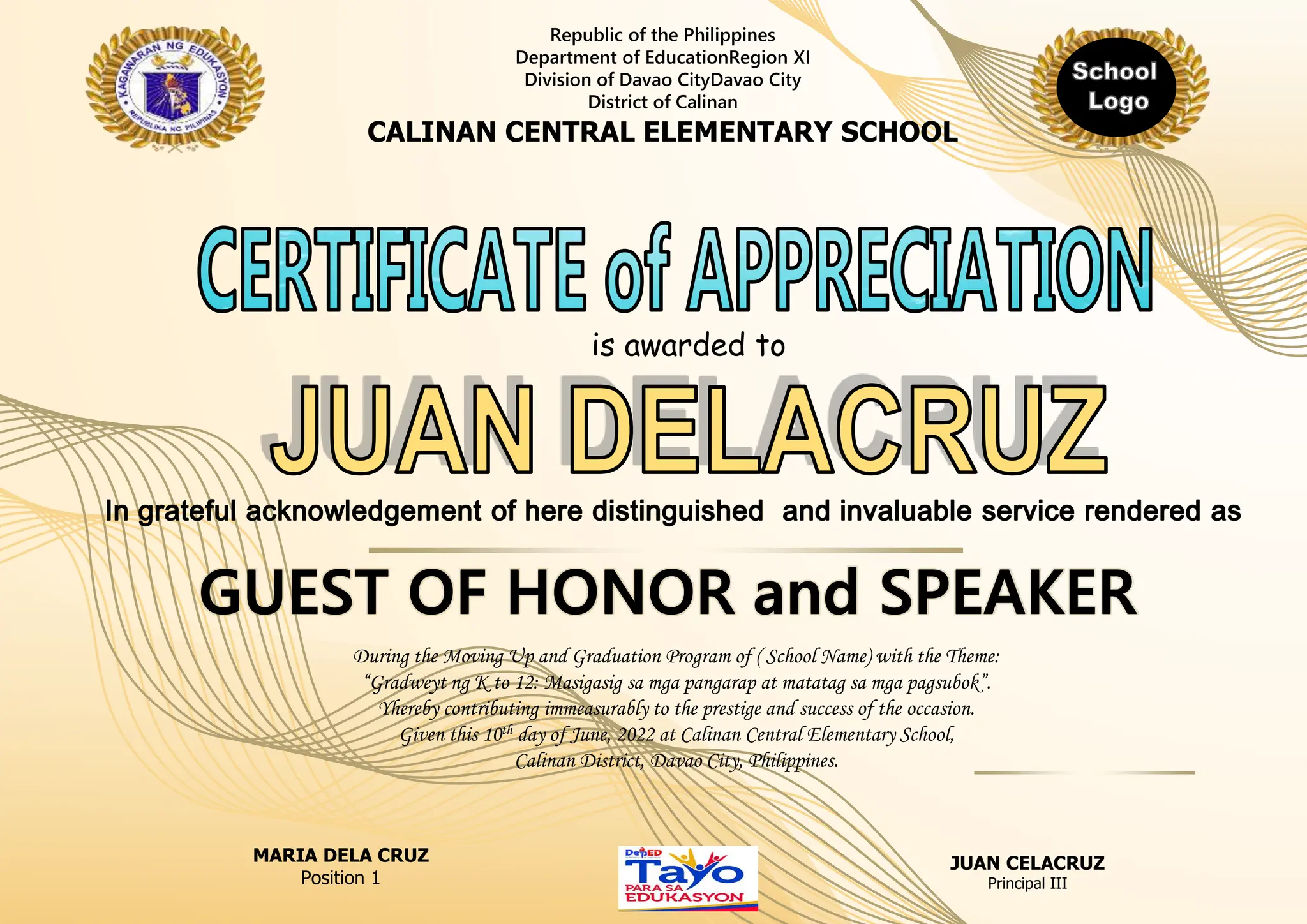 cert tastas ES night 2023.pptx sample cert | PPT