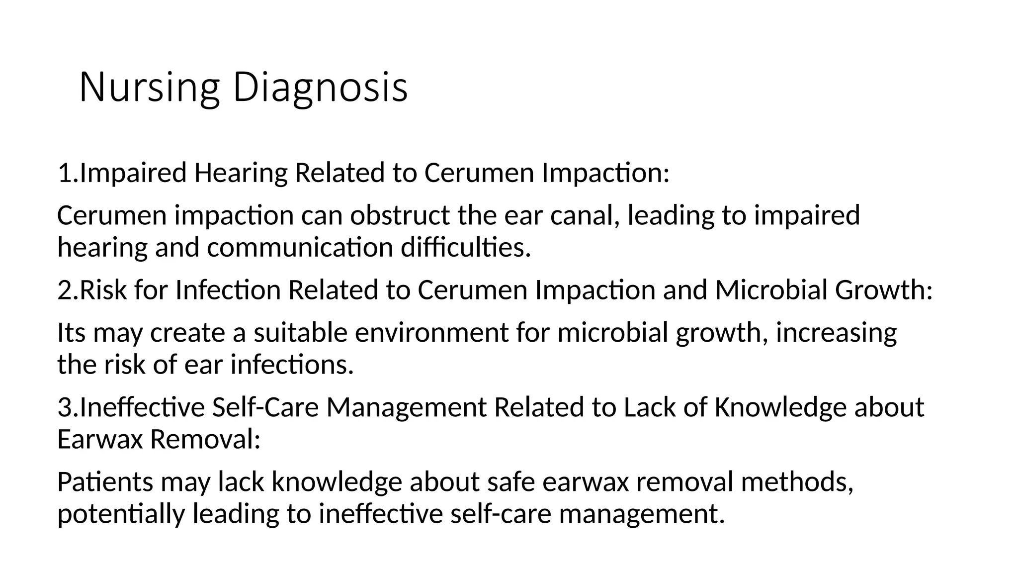 conditions of the external ear cerumen impaction | PPTX