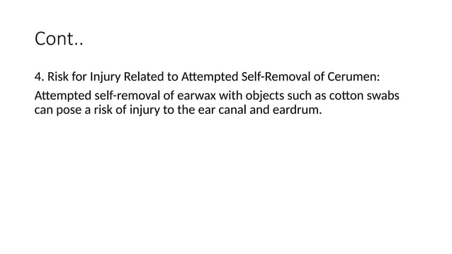 conditions of the external ear cerumen impaction | PPTX | Ear, Nose and ...