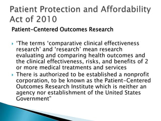 Comparative Effectiveness Research | PPTX