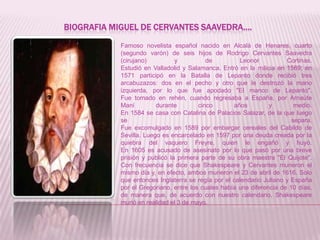 Cervantes y don quijote | PPTX