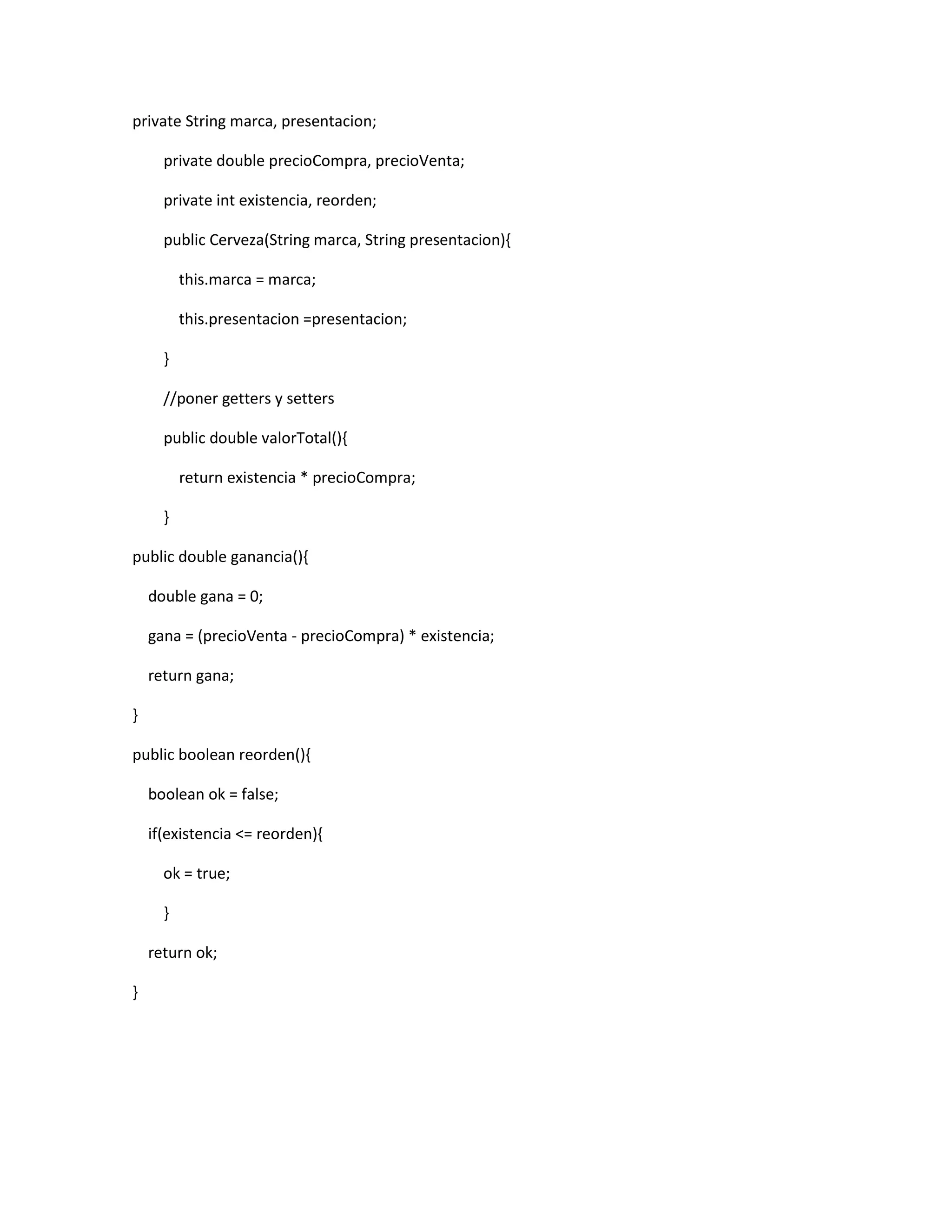 Cerveza programa | DOCX