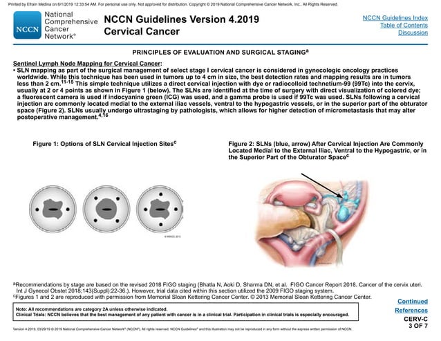 Cáncer cérvicouterino, Guia NCCN 2019. | PDF | Cancer | Diseases and ...