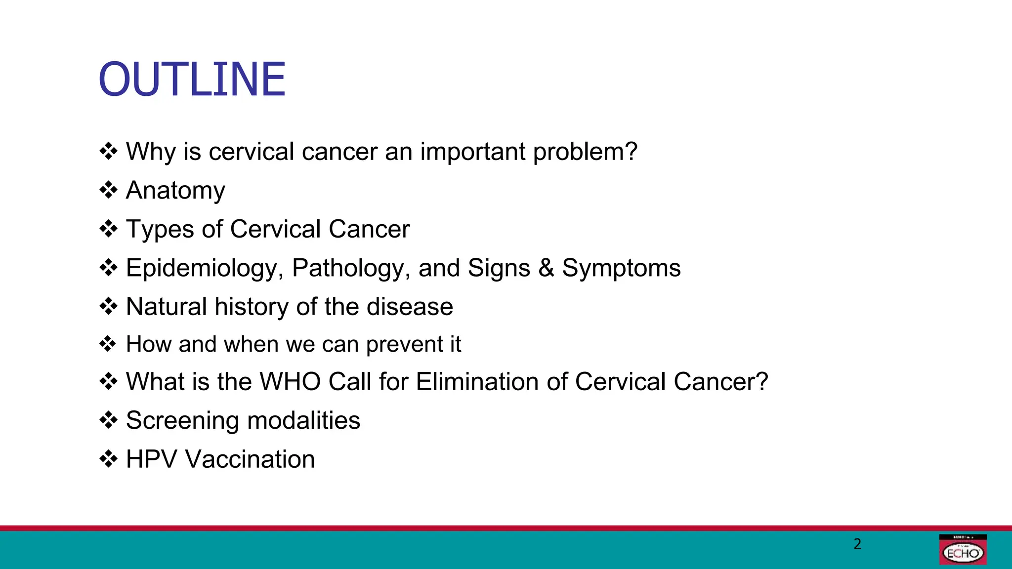 CERVICAL-CANCER-introduction, screening and prevention | PPTX