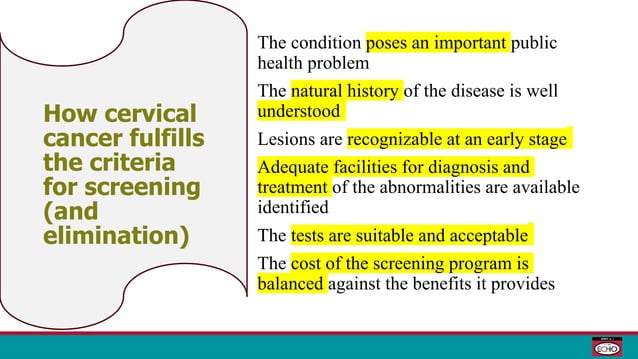 CERVICAL-CANCER-introduction, screening and prevention | PPTX