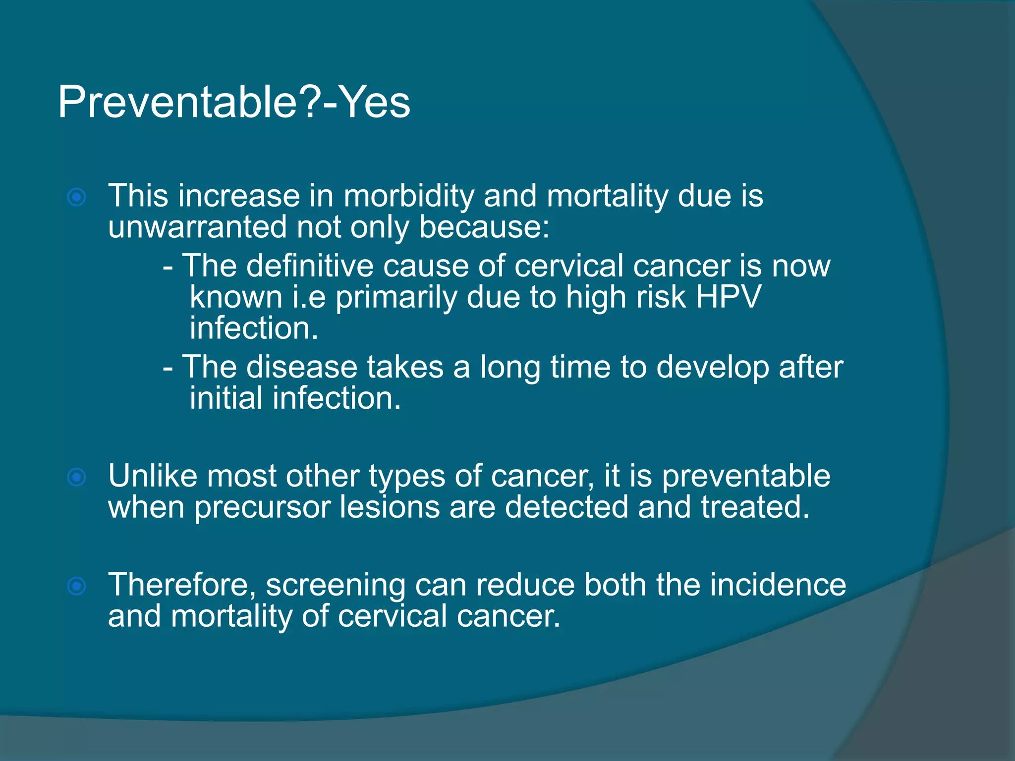 Cervical cancer screening modalities | PPTX