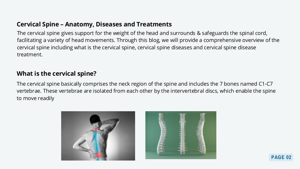 Cervical Spine – Anatomy, Diseases and Treatments | PPT