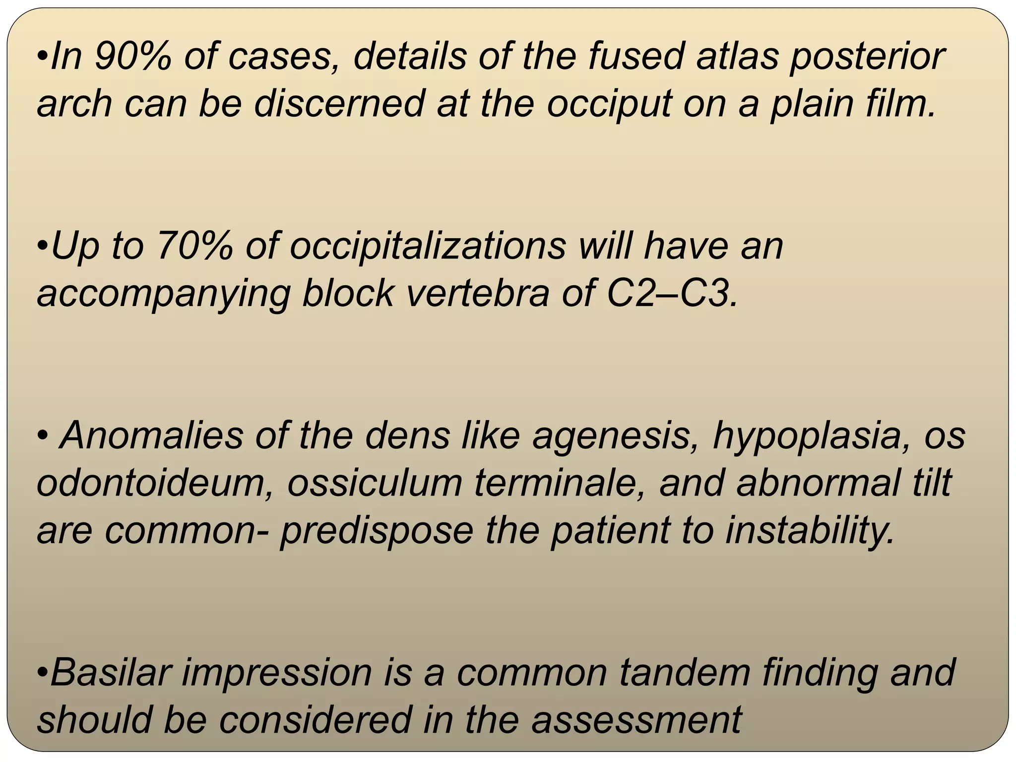 Congenital anomalies and Normal skeletal variants- Cervical spine | PPT