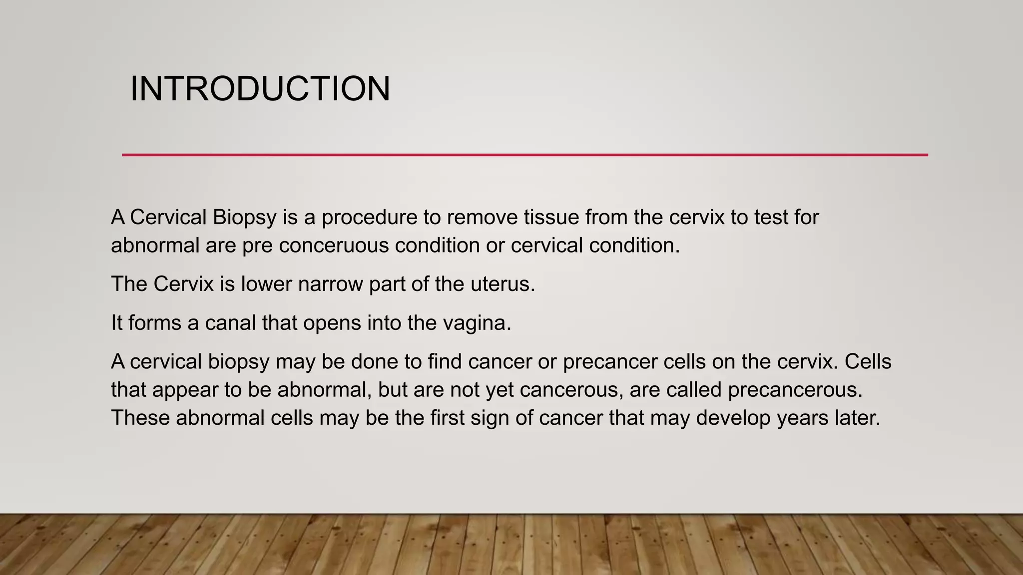 Cervical biopsy procedure | PPTX