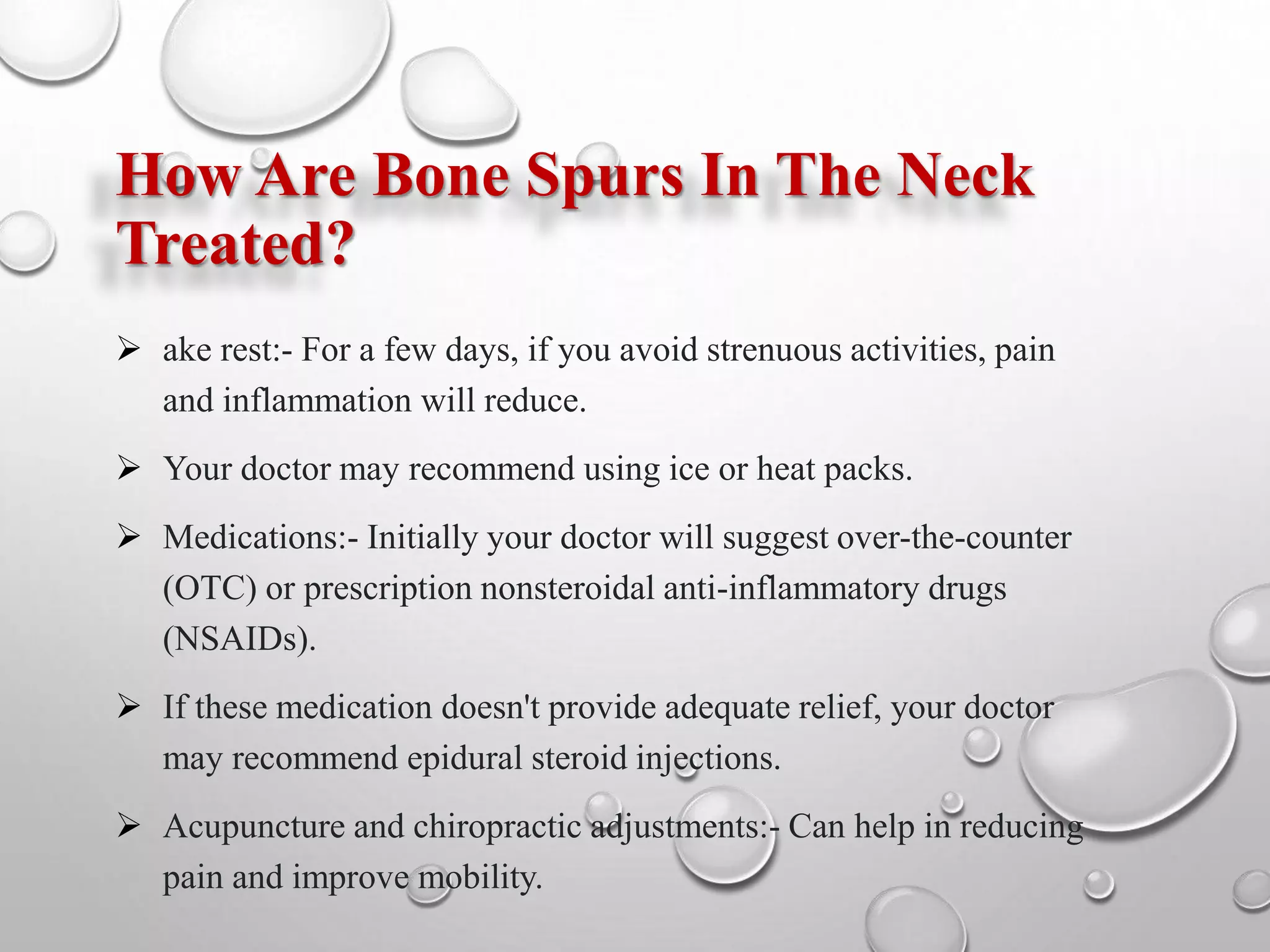 Cervical Bone Spurs - What You Need To Know | PPTX