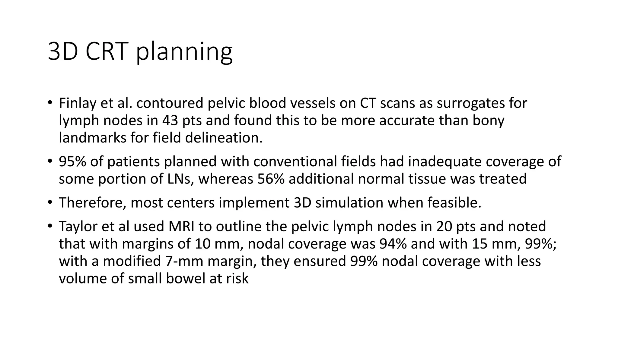 cervical cancer conformal radiotherapy planning (3D CRT) | PPTX
