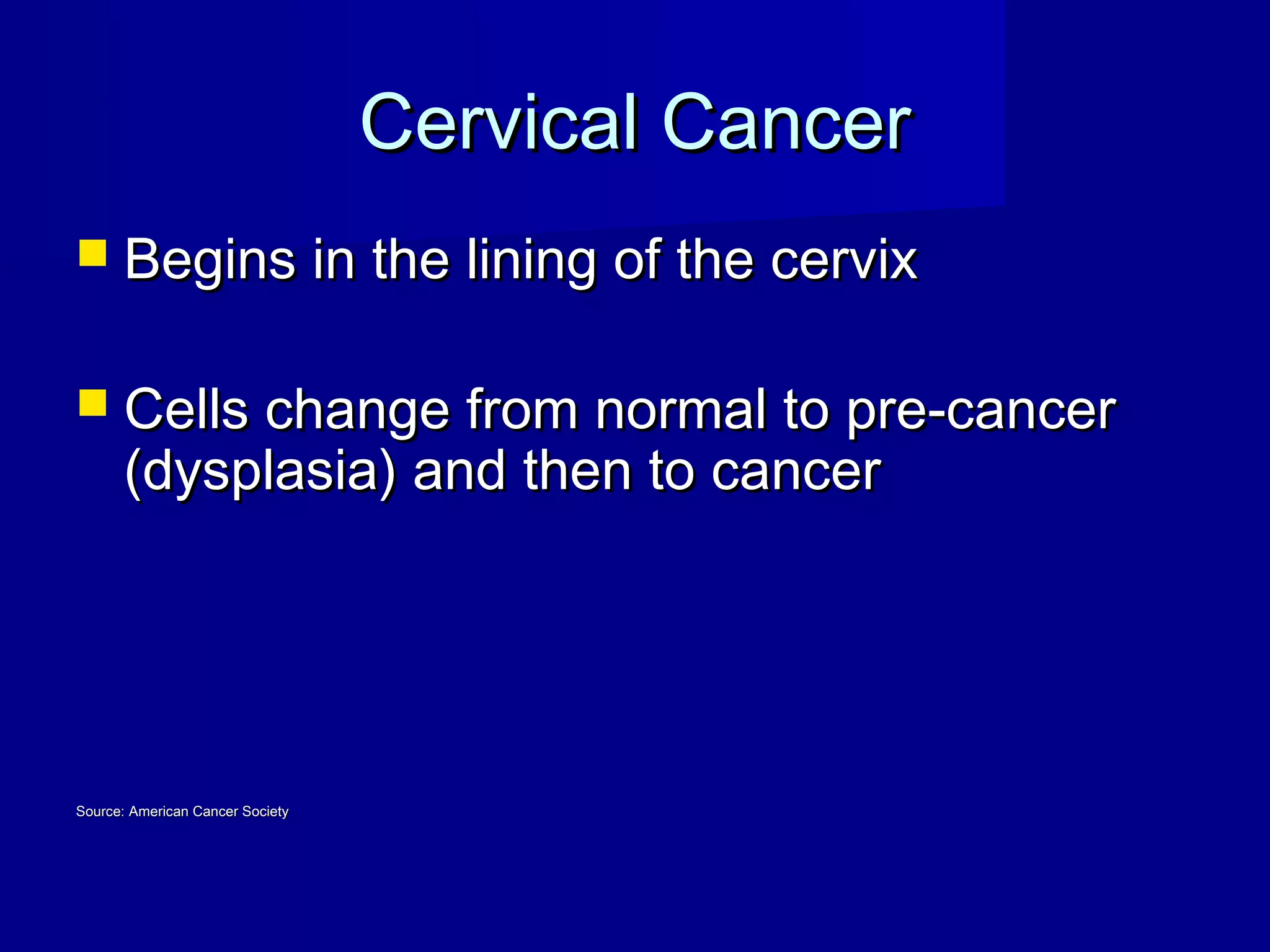 Cervical cancer | PPT | Cancer | Diseases and Conditions