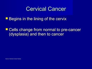 Cervical cancer | PPT | Cancer | Diseases and Conditions