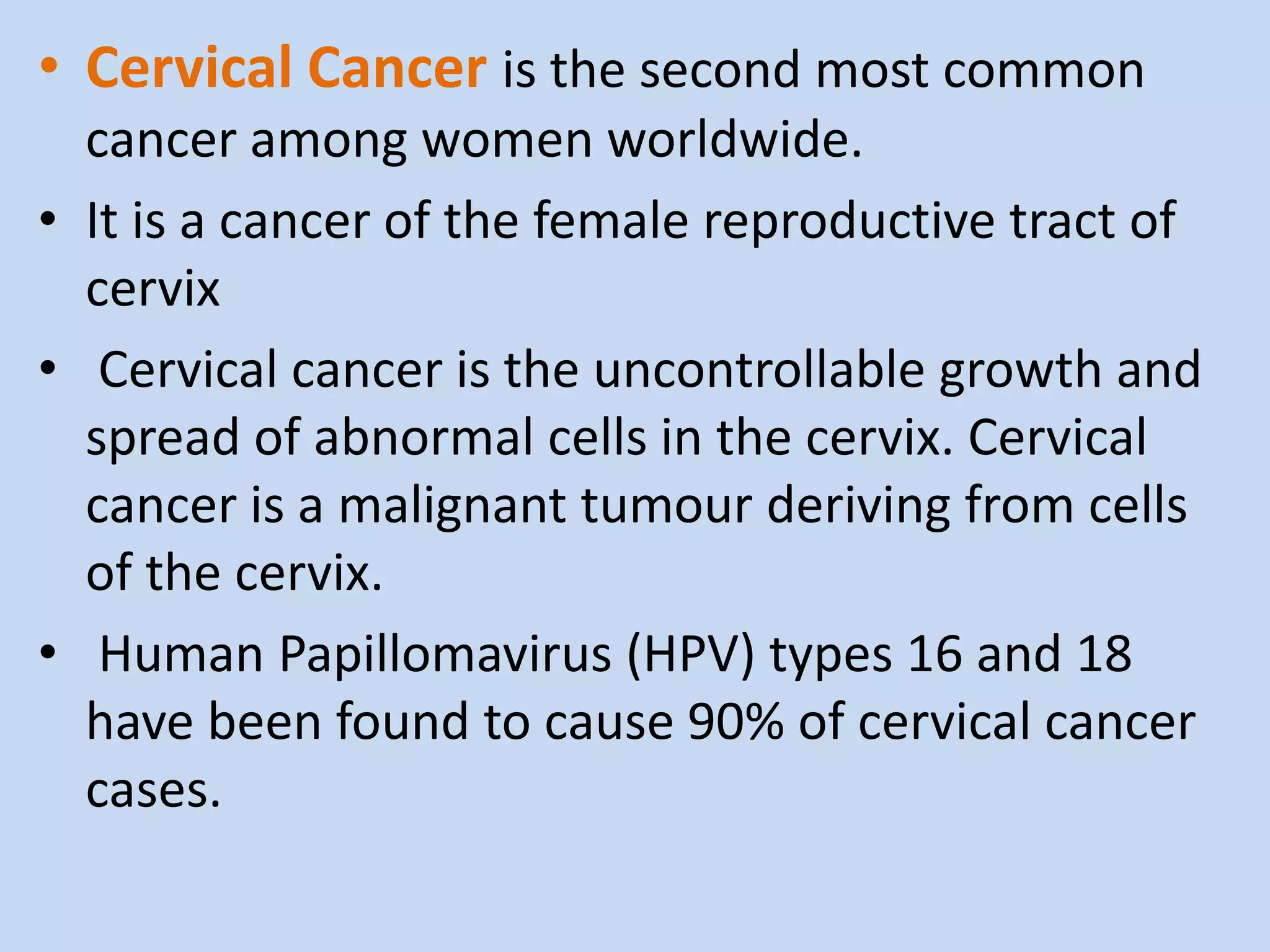 Cervical cancer and viral etiology | PPTX | Reproductive Health ...