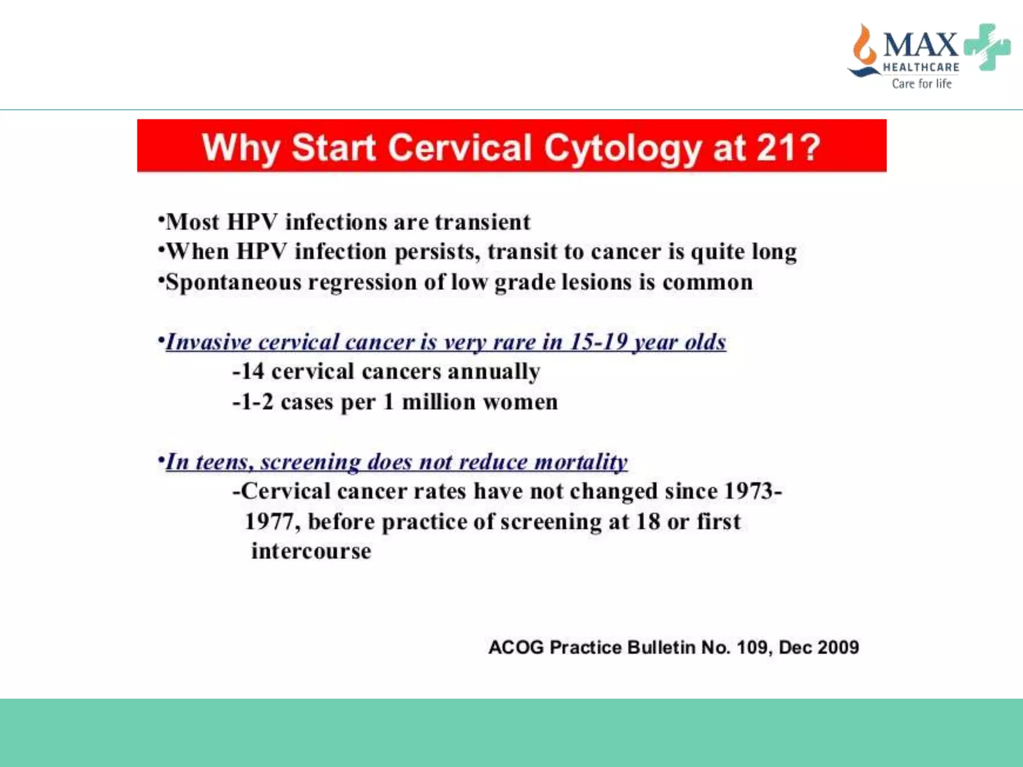 Cervical cancer - Role of screening and management of advanced stage ...