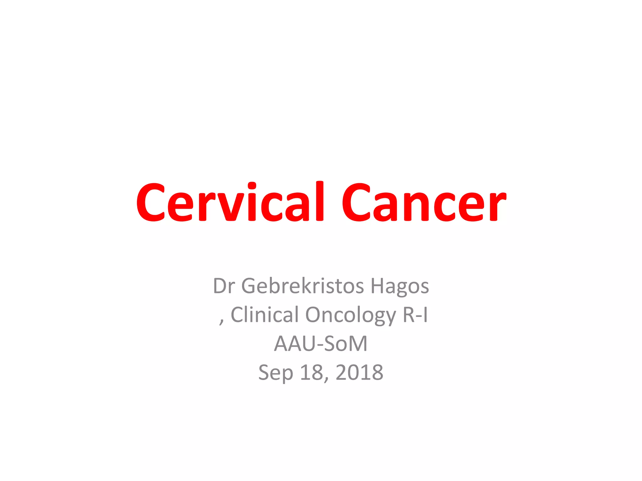 Cervical cancer, Anatomy and pathology | PPTX