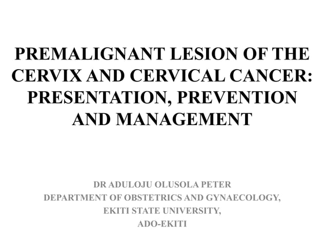 CERVICAL CANCER.ppt | Cancer | Diseases and Conditions