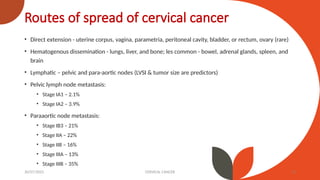 cervical cancer lecture- management and staging | PPTX