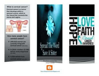 Cervical cancer awareness brochure | DOCX