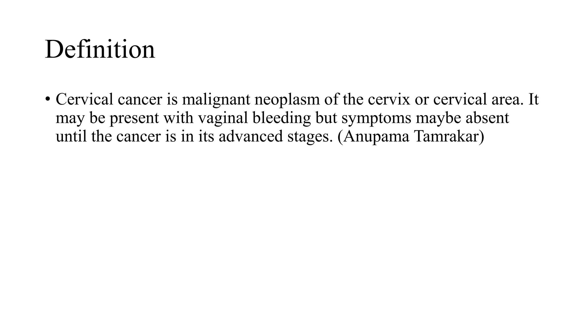 Cervical cancer | PPTX