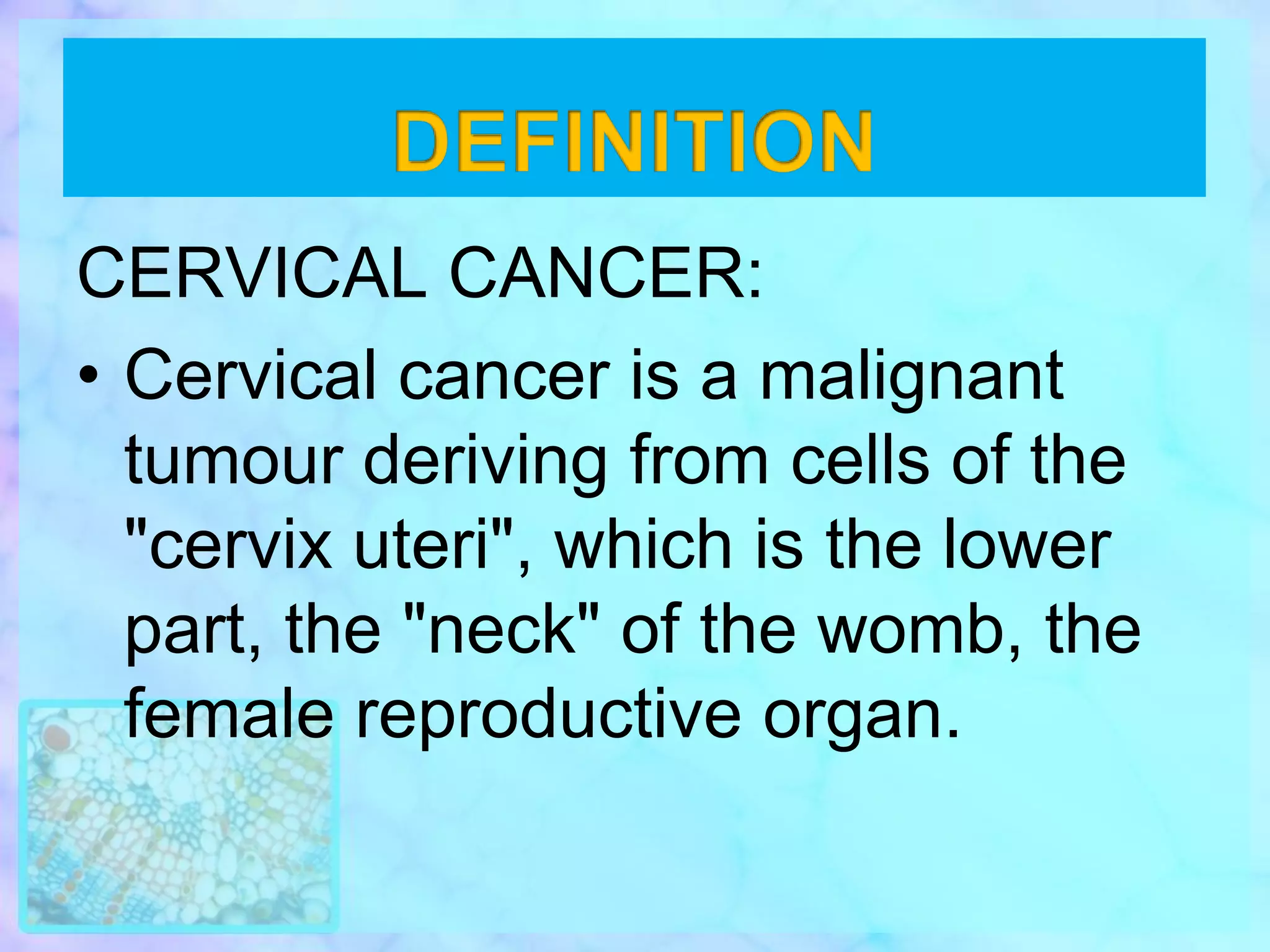 Cervical cancer ppt | PPTX