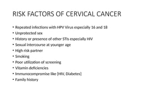 Cervical cancer presentation at CDH ZAMBIA | PPTX