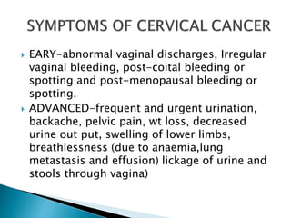 CERVICAL CANCER presentation for the clinic | PPTX