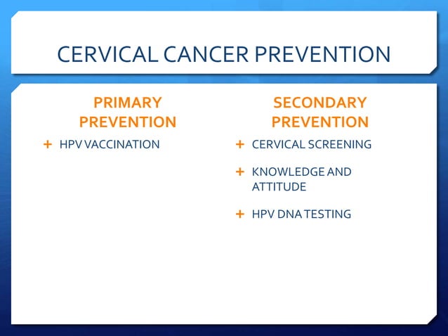 Cervical Cancer Prevention | PPTX