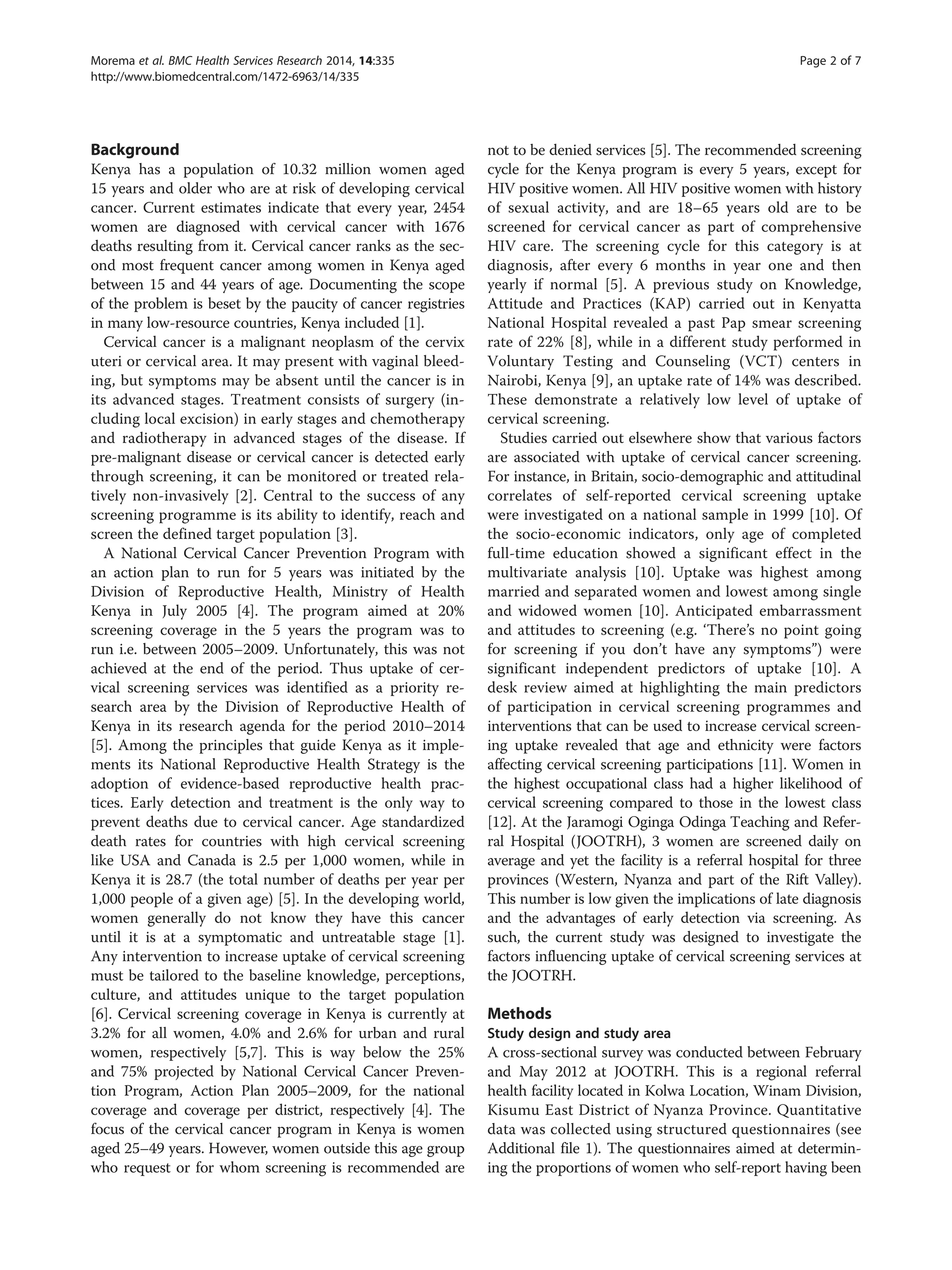 Cervical cancer screenin | PDF