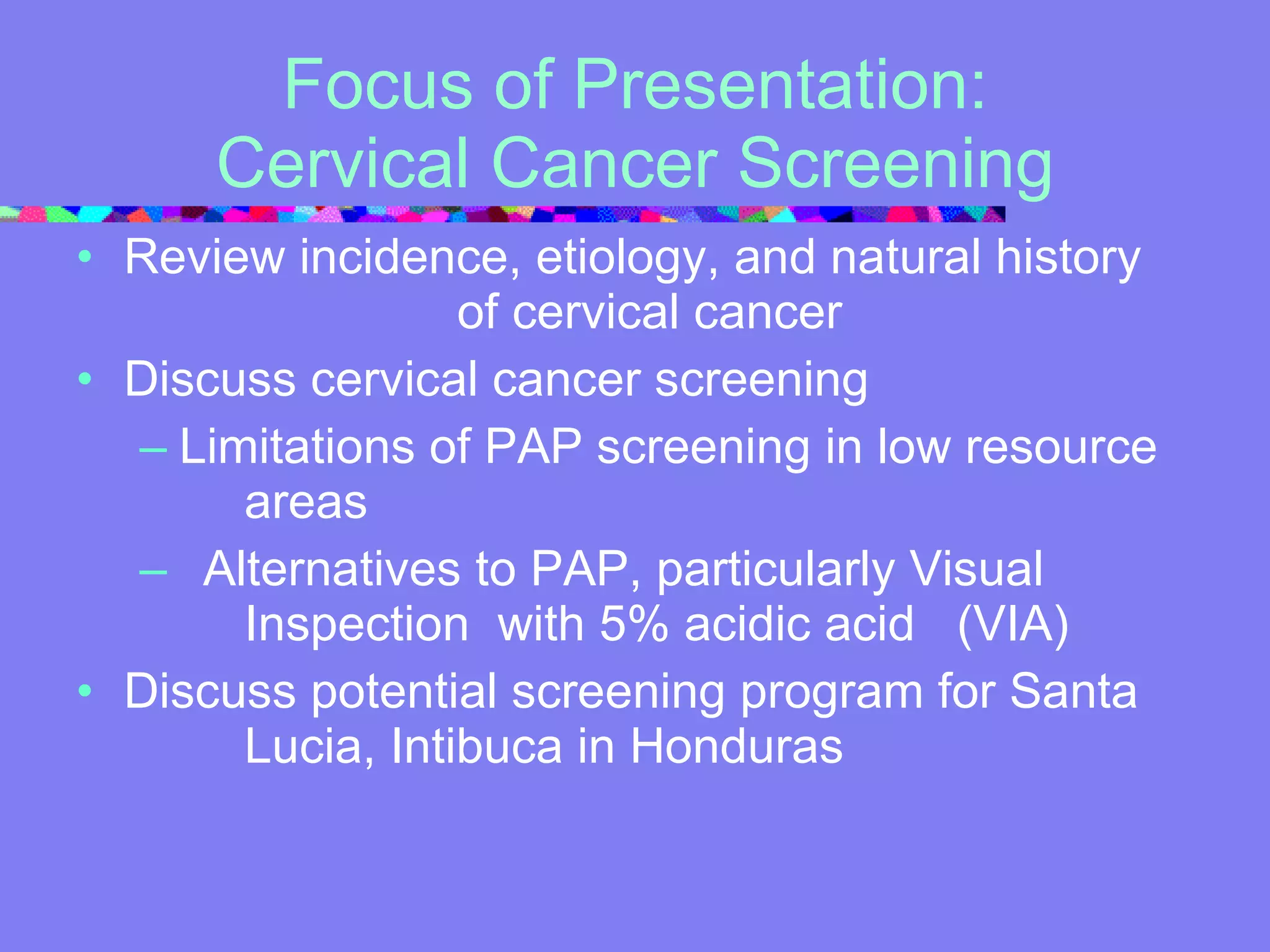 Shoulder to Shoulder: Cervical Cancer Screening | PPT | Cancer ...