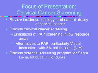 Shoulder to Shoulder: Cervical Cancer Screening | PPT | Cancer ...