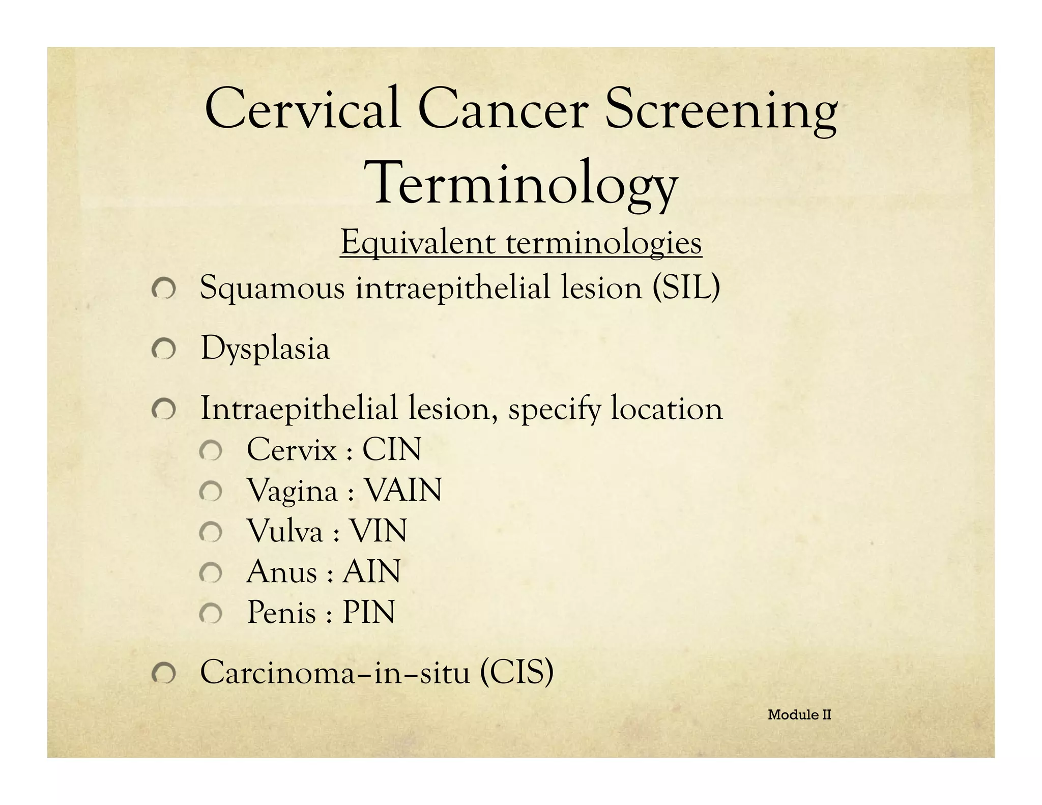 Cervical cancer screening module 2 | PDF
