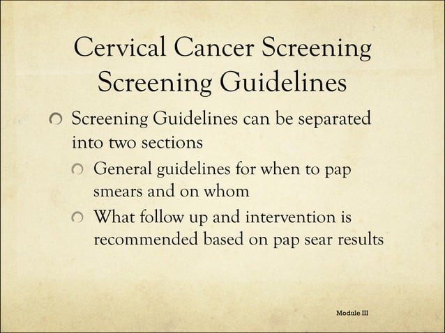 Cervical cancer screening module 3 | PDF