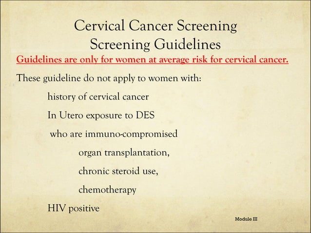 Cervical cancer screening module 3 | PDF