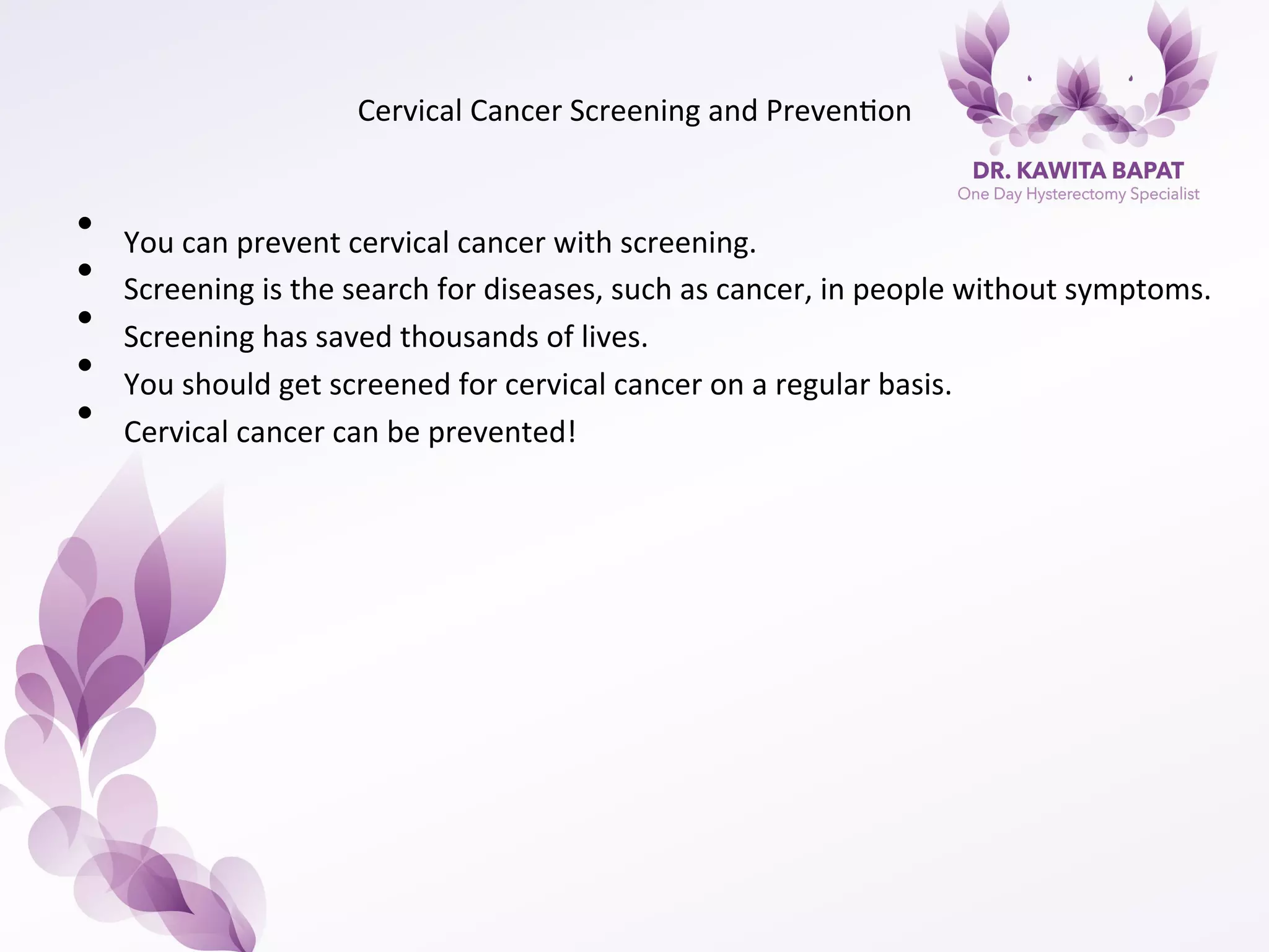 Cervical cancer screening and prevention | PDF