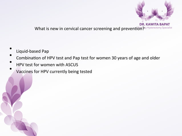 Cervical cancer screening and prevention | PDF | Reproductive Health ...